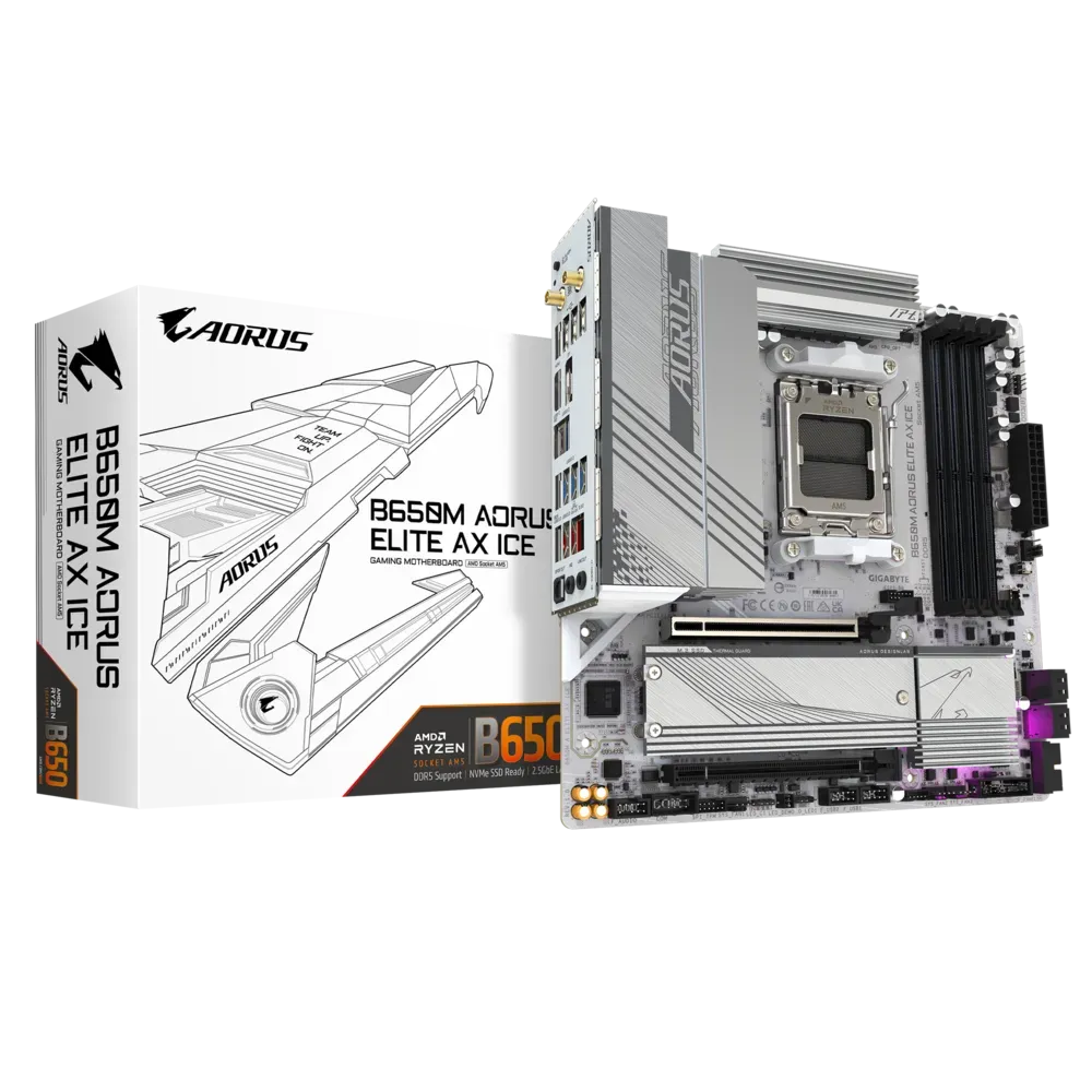 Buy GIGABYTE B650M Aorus Elite AX ICE DDR5 AMD Motherboard | Elitehubs.com– EliteHubs
