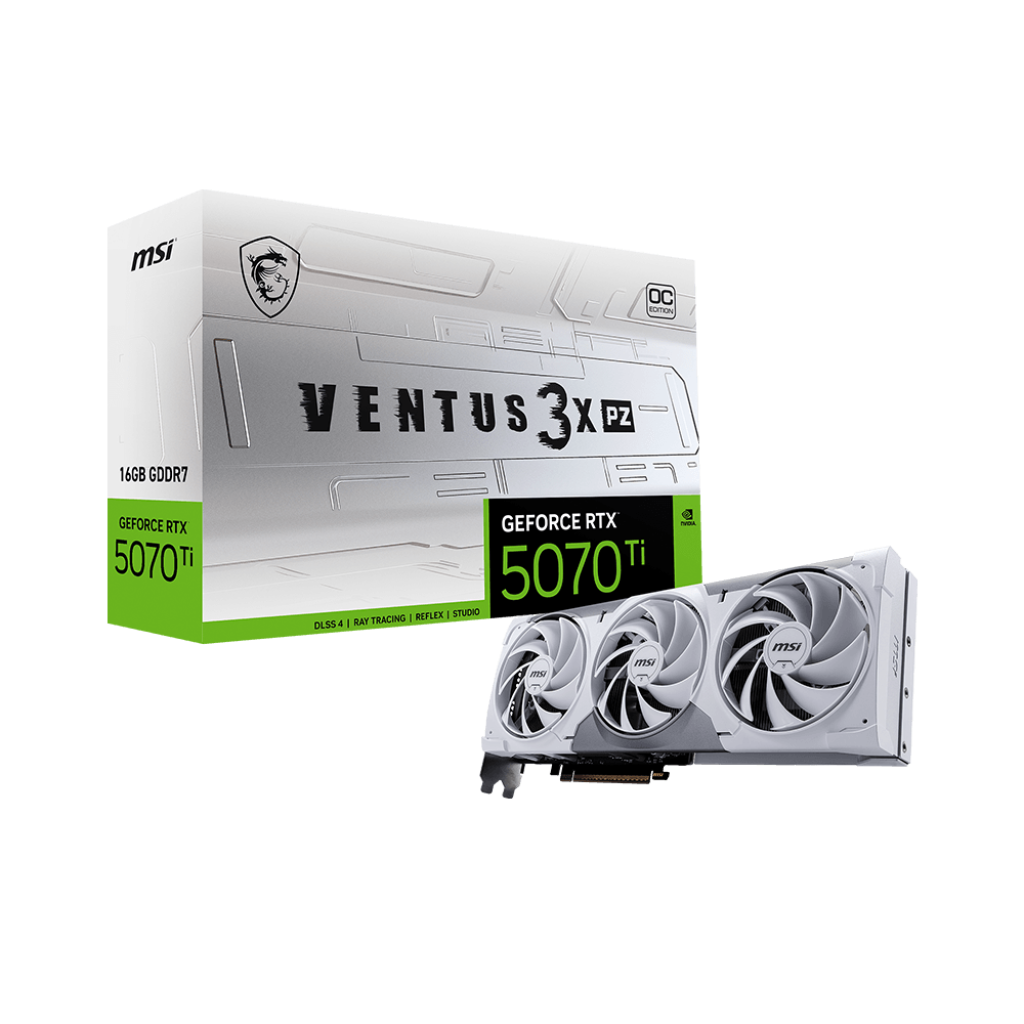 Buy MSI GeForce RTX 5070 TI Ventus 3X PZ OC White 16GB Nvidia Graphic ...