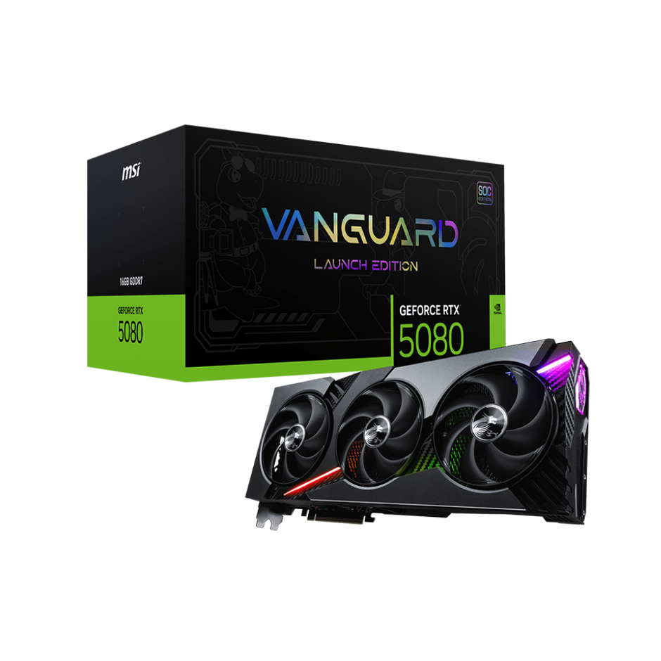 Buy MSI GeForce RTX 5080 Vanguard SOC Launch Edition 16GB Graphic Card ...