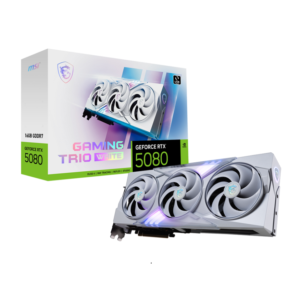 Buy MSI GeForce RTX 5080 Gaming Trio White 16GB NVIDIA Graphic Card ...