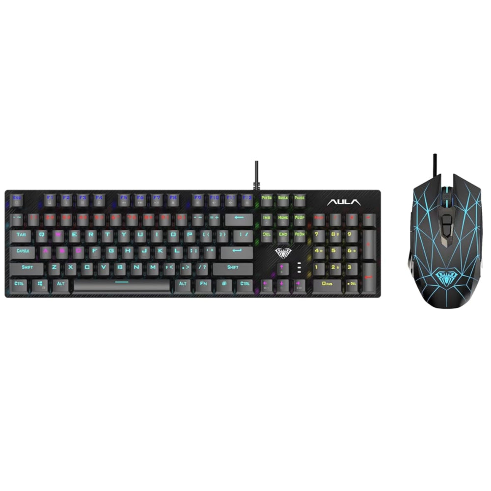 Buy AULA T640 Full Size Wired Mechanical Gaming Keyboard And Mouse ...