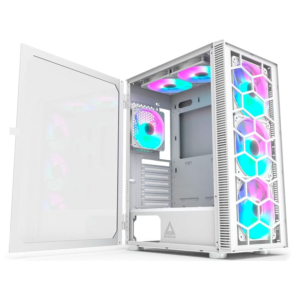 Buy MONTECH X3 Glass RGB EATX Mid Tower Cabinet (White) | Elitehubs.com ...
