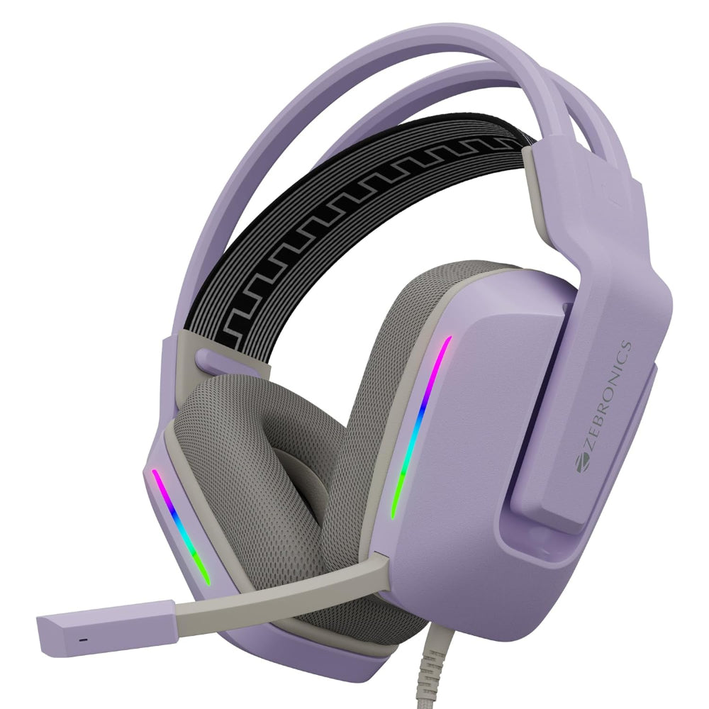 Buy ZEBRONICS Havoc Premium Wired 3.5mm Gaming Headphone (Purple ...