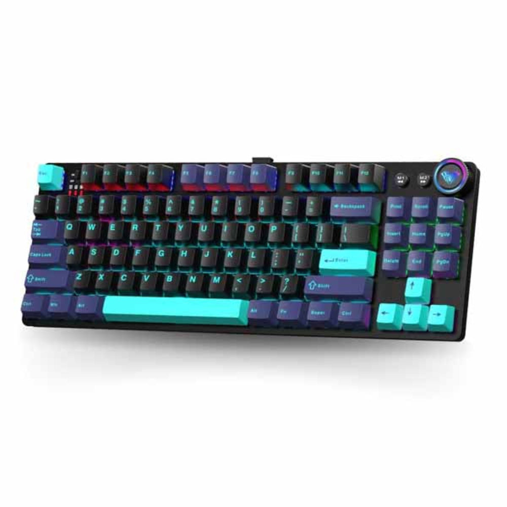 Buy AULA M75 Tri Mode Tenkeyless Mechanical Wireless Bluetooth Gaming Keyboard ( Black/Blue ...