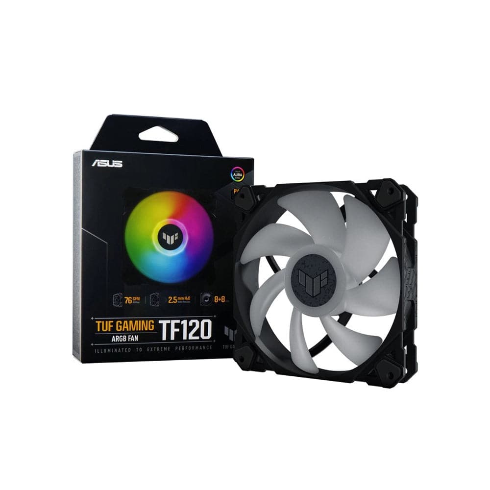 Buy ASUS TUF Gaming TF120 120MM ARGB Cabinet Fans (Black) (Triple Pack ...