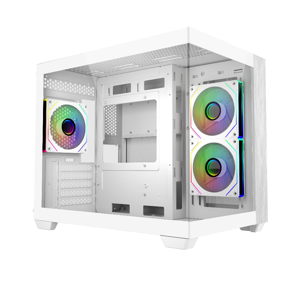Buy COOLER MASTER Elite 481 Wood ARGB MATX Mini Tower Cabinet ( White ...