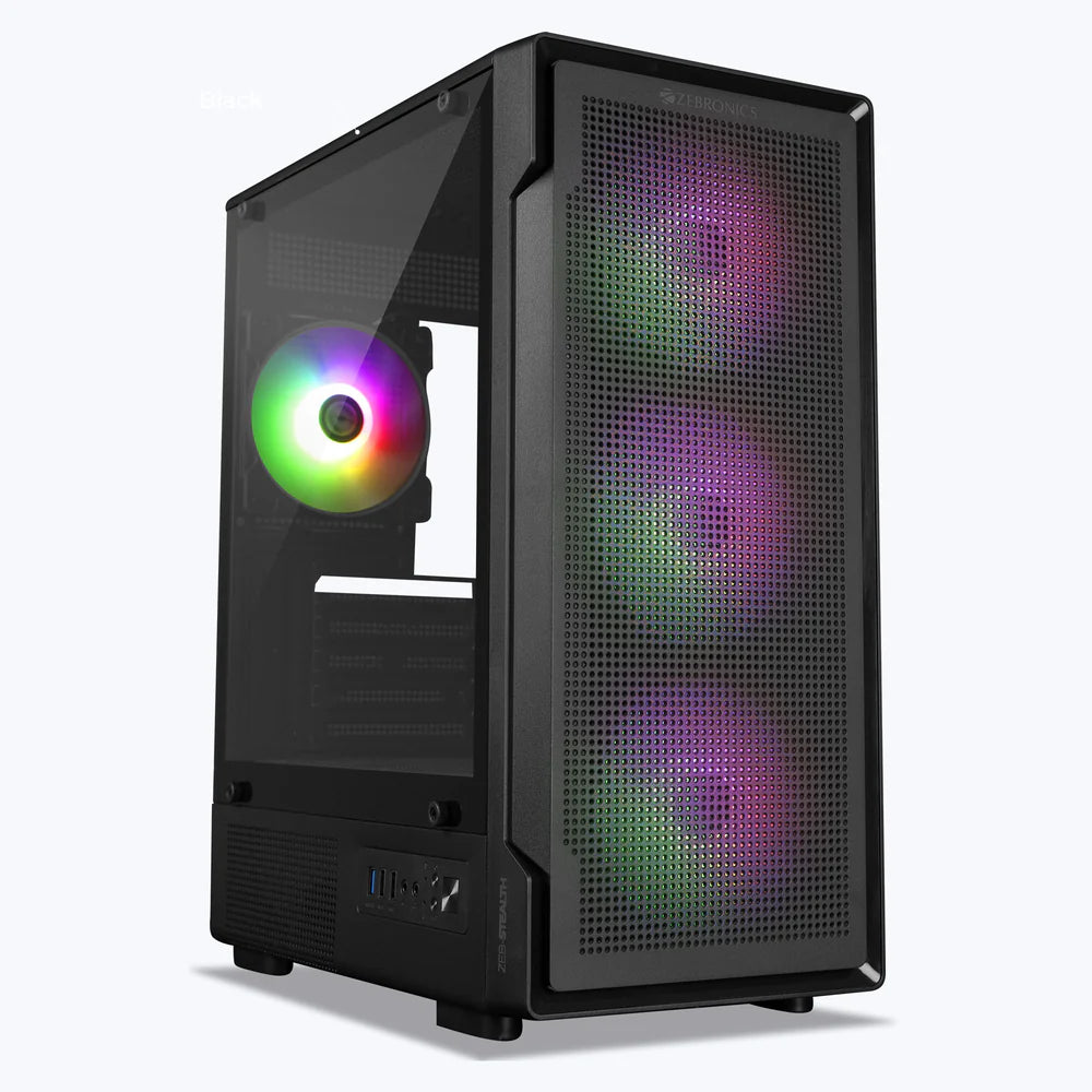 Buy ZEBRONICS Stealth ARGB MATX Mini Tower Cabinet ( Black ...