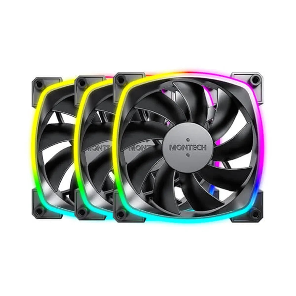 Buy MONTECH AX120 PWM 120mm ARGB Cabinet Fan (Triple Pack) | Elitehubs ...