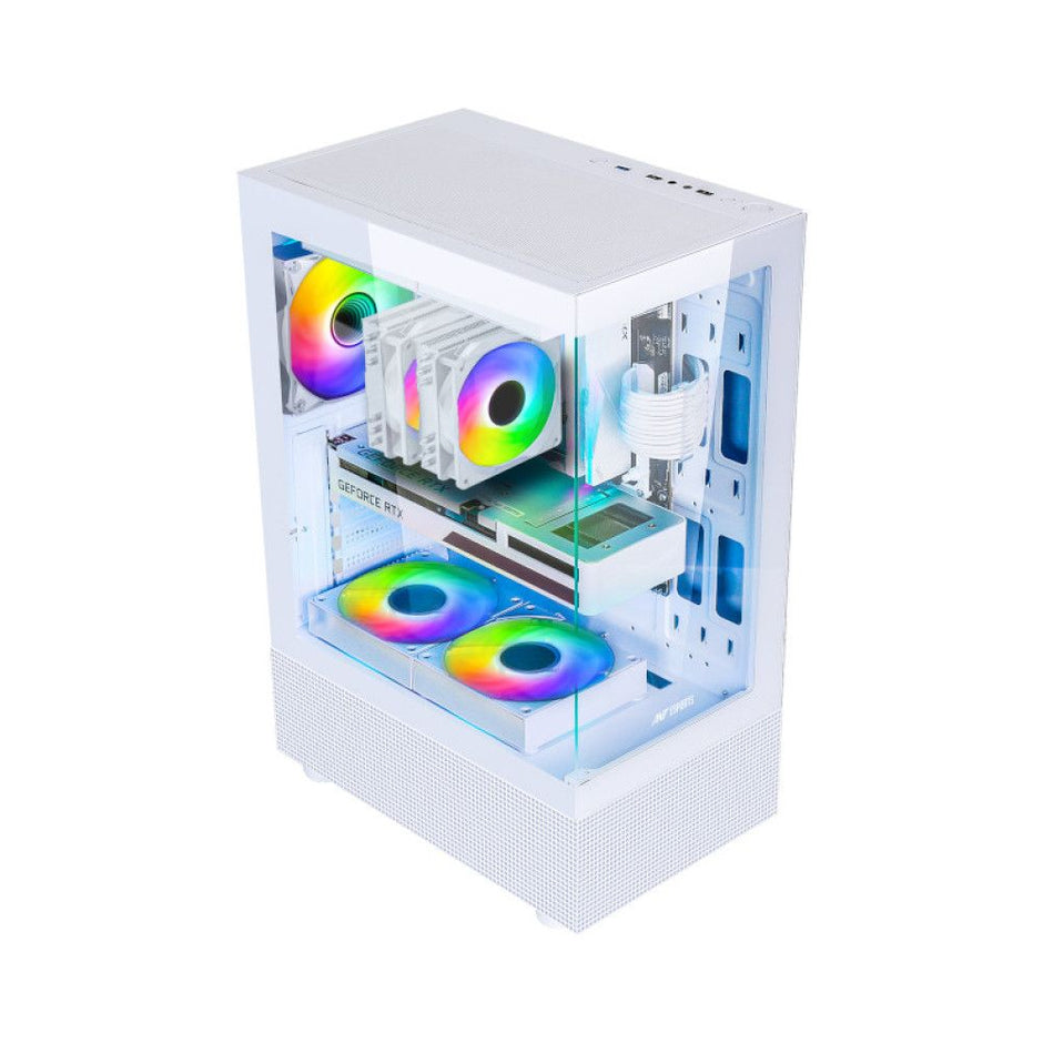 Buy ANT ESPORTS Crystal X2 ARGB ATX Mid Tower Cabinet (White ...