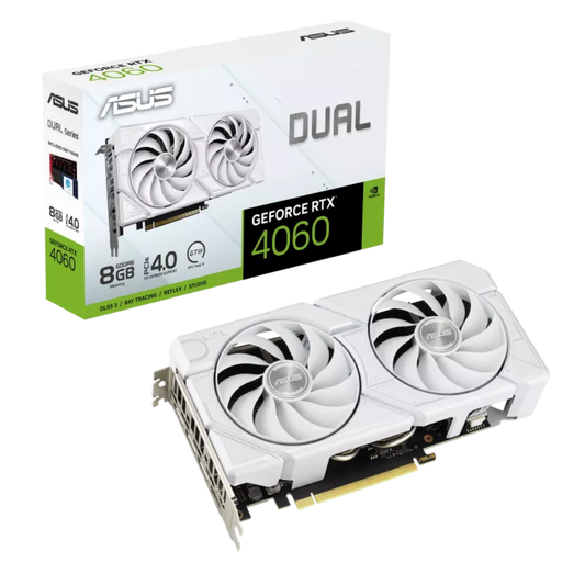 Buy ASUS Dual GeForce RTX 4060 EVO 8GB White NVIDIA Graphic Card | EliteHubs.com