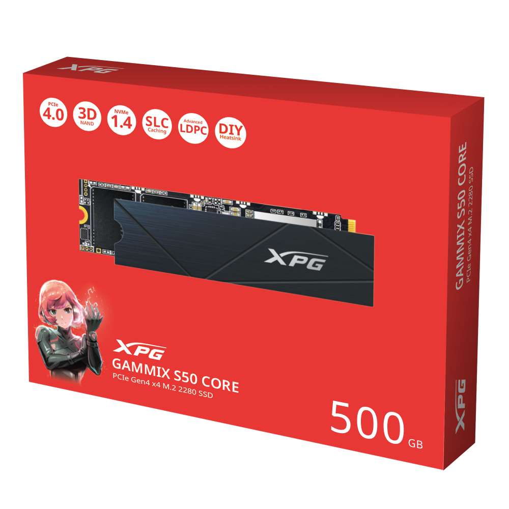 Buy ADATA XPG Gammix S50 Core 500GB M.2 NVME Gen4 Solid State Drive ...
