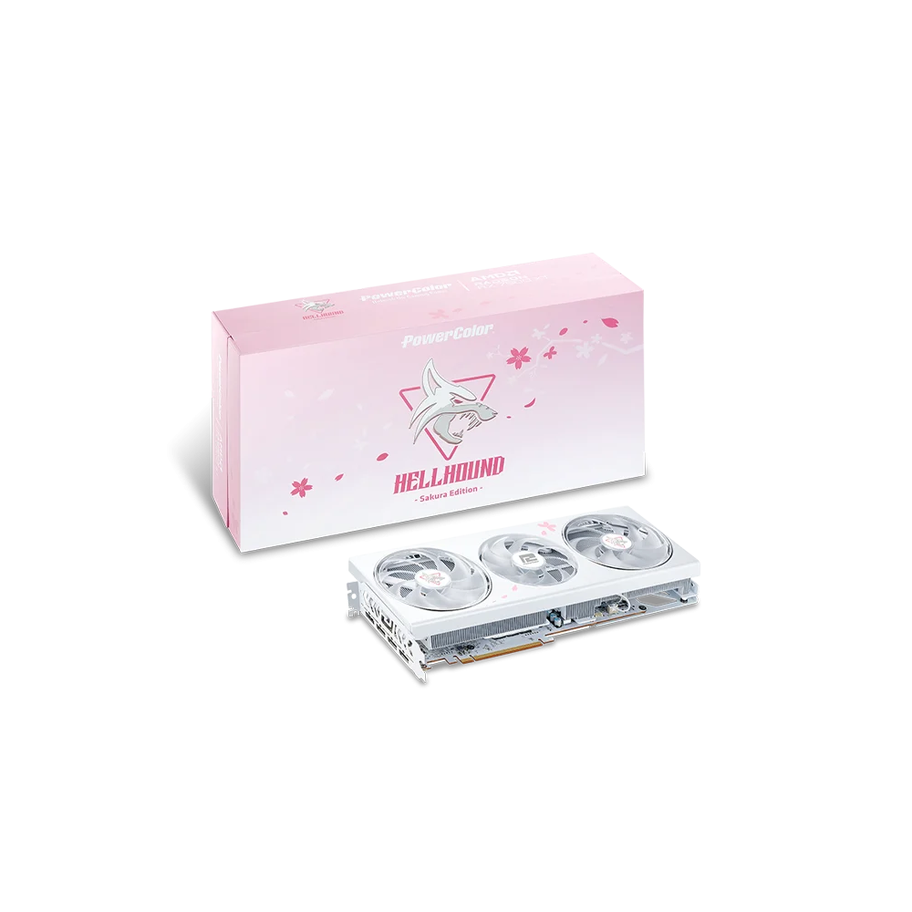 Buy POWERCOLOR Radeon RX 7800 XT HellHound Sakura OC White 16GB AMD ...