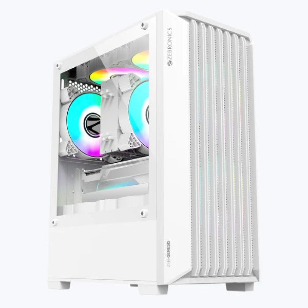 Buy ZEBRONICS Genesis ARGB MATX Mini Tower Cabinet ( White ...