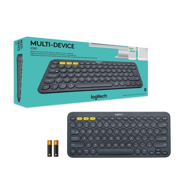 Buy LOGITECH K380 60% Membrane Wireless Keyboard Dark Grey | EliteHubs