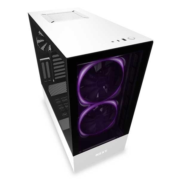 Buy NZXT H510 Elite With TG And RGB LED Strip Cabinet (White Black ...