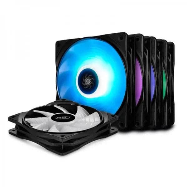 Buy DEEPCOOL RF120M 120mm RGB Cabinet Fan Black Five Pack | EliteHubs