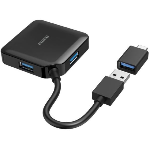 Buy Hama 200116 4-in-1 USB Hub with USB Type-C Adapter | Elitehubs.com ...